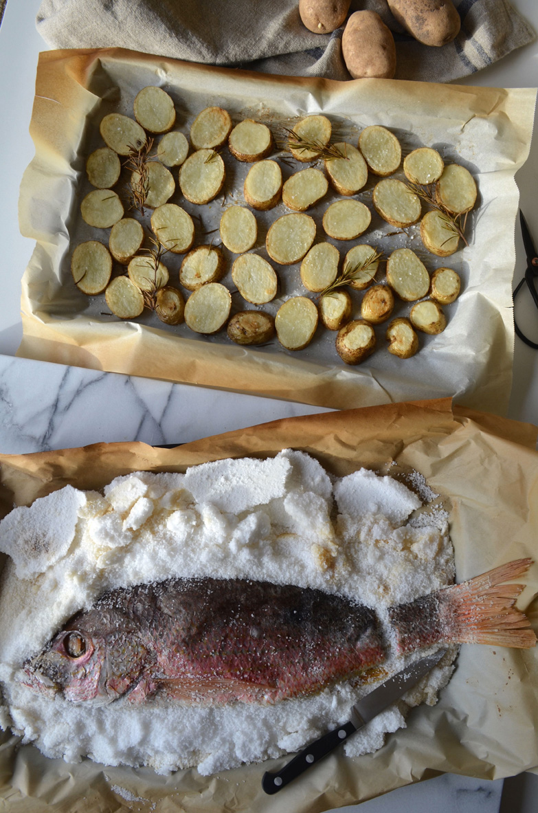Red Snapper in a Salt Crust with Rosemary Baked Potatoes, a New Taste ...